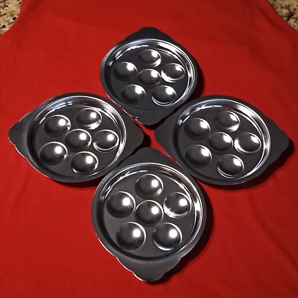 KNOBLER | Kitchen | Set Of 4 Escargot Dish Snail Plate 6hole 88 ...